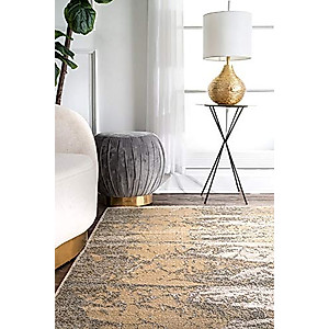 nuLOOM Leora Contemporary Area Rug, 5' x 8', Gold