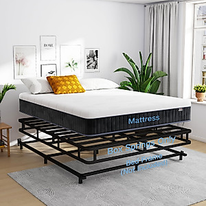 Queen Box Spring 5 Inch Box Spring for Queen Bed,Heavy Duty Carbon Steel Box Spring Bed Base with Easy Assembly,Mattress Foundation,Quiet Noise-Free,3000lbs Max Weight Capacity