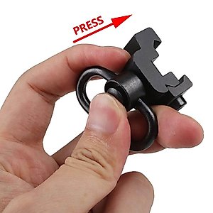 Xage QD Sling Swivel Mount - with Base Rail Mounted Push Button (Sling Attachment for Picatinny/Weaver)