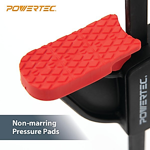 POWERTEC 2 PK Tracksaw Track Guide Rail Clamp, 8-3/4 Inch Quick Release Clamps for Circular Saw Guide Rail System, Woodworking, 71423V