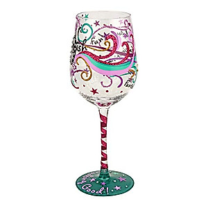 Top Shelf 40-ish Birthday Novelty Wine Glass