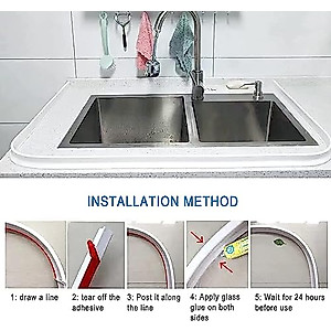 Collapsible Shower Water Guard Water Splash Guard Water Dam Barrier Shower Threshold for Shower Stall, Stay Dry Retainer for Wet and Dry Separation for Bathroom (67") …