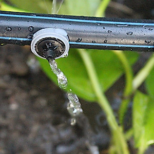 Lxcom Lighting 1 Gallon Drip Emitters Pressure Compensating Irrigation Drippers Steady Flow Drippers Irrigation Emitters for Home Agricultural Garden Lawn,50 Pack(Gray)