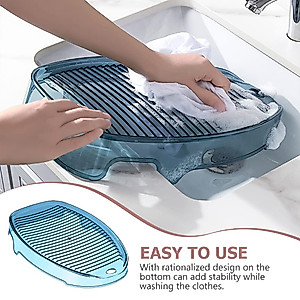 Cabilock Washing Washboard Baby Clothes Washboard Dormitory Washboard Home Scrubbing Board Non- Slip Socks Underwear Washboard Laundry Supply