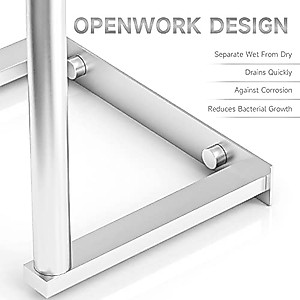 Kasxerku Towel Racks for Bathroom,Wall Towel Rack for Rolled Towels,Bathroom Wall Brushed Silver Stainless Steel Towel Rack,Wall Towel Storage, Bathroom Organization,Mounted Towel Rack