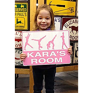 Gymnastics Sign, Personalized for you on solid aluminum, and shipped fast!