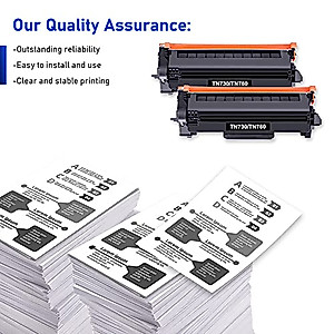 TN730 TN-730 Black Toner Cartridge: 2 Pack High Yield Compatible TN 730 TN730 Toner Cartridge Replacement for Brother MFC-L2710DW HL-L2395DW DCP-L2550DW HL-L2350DW MFC-L2750DW HL-L2395DW