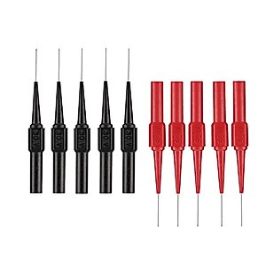 YUKIIATIF 10PCS Multimeter Test Lead Extention Back Probes Sharp Needle Micro Pin Stainless Steel for Banana Socket Tester