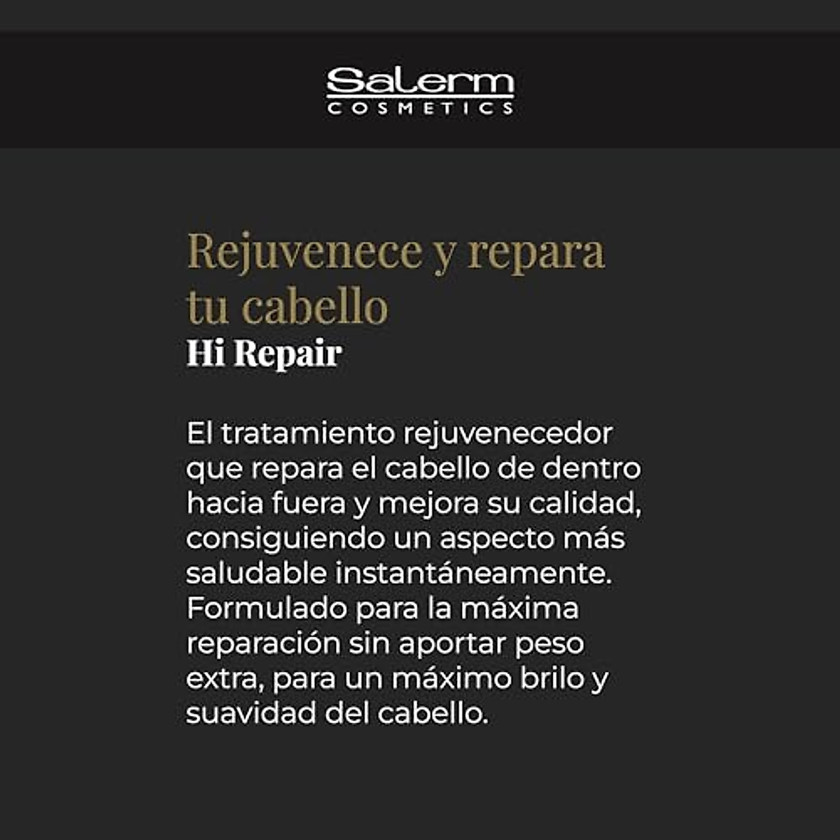 SALERM - Hair Repair Mask - Hi Repair Mask 02-1000 ml - Deeply Moisturizes Damaged Hair - Repairs and Rejuvenates - Shinier and Softer Hair - Immediate Effect