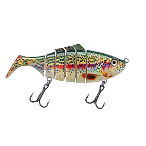 New Fishing Lures for Bass Salmon Trout, Multi Jointed Swimbait Slow Sinking Bionic Swimming Lures Bass Freshwater&Saltwater Lifelike Bass Lures Fishing Tackle,Fishing Gifts for Men (Color B+C+D+E)