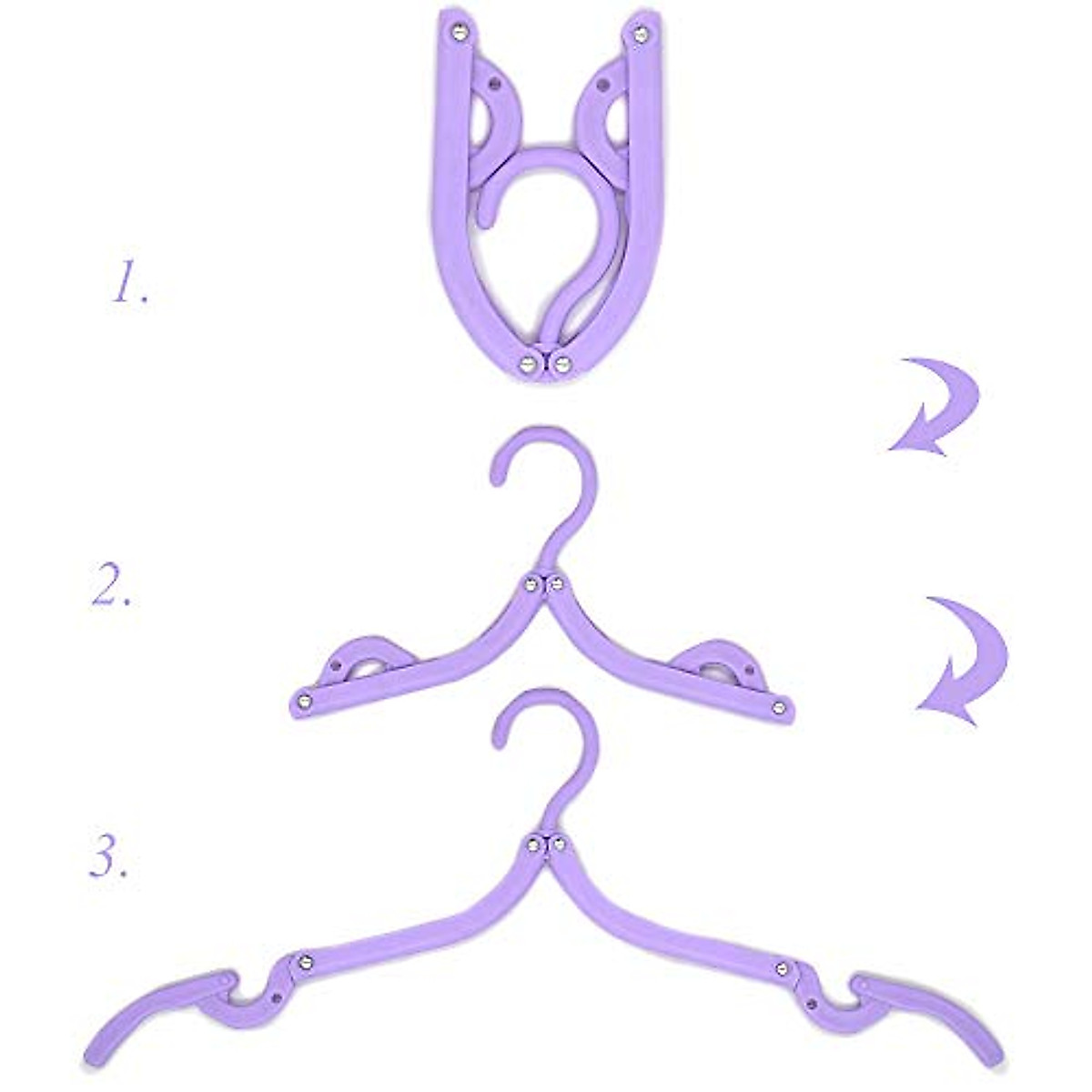 20 Pcs Portable Folding Travel Clothes Hangers, Foldable Clothes Drying Rack for Travel