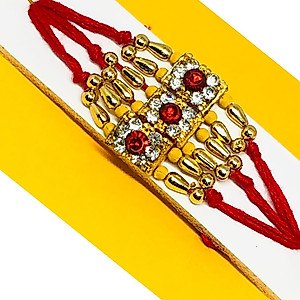 TheNext7 Pack of 3 Rakhi for Brother, Rakhi Bracelets, Rakhi Gift for Bhaiya, Designer Rakhi, Latest Rakhi for bhai, Thread Bracelet Bracelet for Brother Bhabhi Bhaiya, Raksha Bandhan Gift.