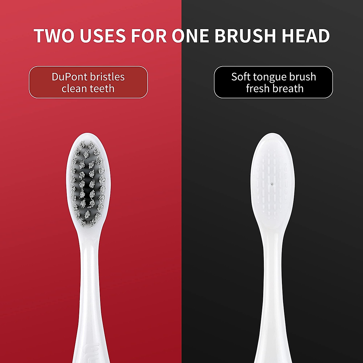 Flexforce Battery-Operated Electric Toothbrush 2 Brush Heads & Travel Version Battery Extra Soft Toothbrush -V1 Carmine Red