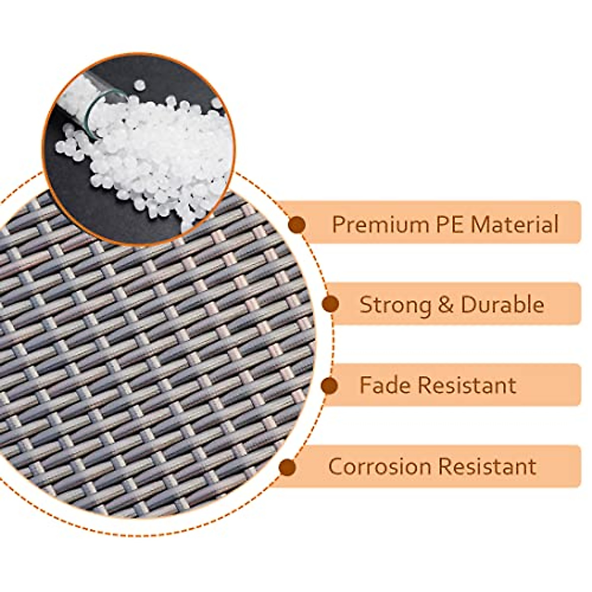 Lumpro 120 ft Wicker Repair kit, Two-Tone Gradient Brown with Stripes, Plastic Rattan Supplies, Flat Wicker Replacement Materials to Repair Patio Wicker Furniture Chair Sofa Table Chaise etc