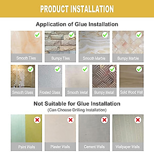 maifey Shower Caddy No Drilling, Champagne Gold Bathroom Wall Shelf Shower Shelves with Hooks, Metal Bathroom Shelf Organizer for Shampoo, Rust Proof (2 Tiers)