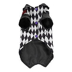 Mogoko Magician Dog Costumes, Pet Halloween Cosplay Jumpsuit with Hat, Adorable Magician Costume, Apparels Warm Outfits Clothes