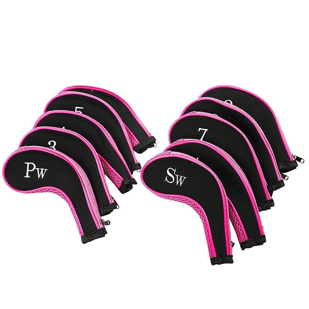 VGEBY1 Iron Head Covers, 10Pcs Neoprene Waterproof Wear Resistant Putter Protector Case Golfer Accessory()