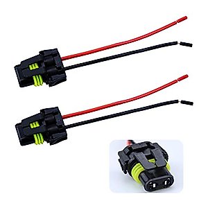 iBrightstar 9005 9006 9012 9145 H10 Female Adapter Wiring Harness Sockets Wire for Headlights Fog Lights