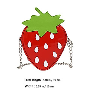 SOIMISS Crossbody Bag Womens Zipper Wallet Fruit Purse Novelty Strawberry Crossbody Shoulder Bag Handbags Funny Wallet for Women Girl Girl Backpack Purse Crossbody Phone Purse