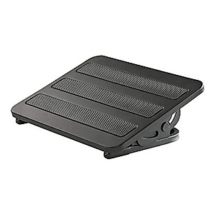 Safco Products Ergonomic Tilting Footrest, Durable Steel Construction, Great for Tables and Desks, Black, 12"D x 15"W x 5.25"H