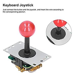 CHICIRIS PC Arcade Stick, Metal Simple Installation Multipurpose Remote Controller Zero Delay Joystick Kit for Game Consoles