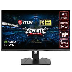 MSI MAG274R2, 27" Gaming Monitor, 1920 x 1080 (FHD), IPS, 1ms, 165Hz, G-Sync Compatible, HDR Ready, HDMI, Displayport, USB Type-C, Tilt, Swivel, Height Adjustable, Pivot