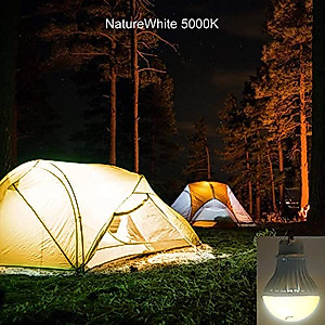Onite USB Light, USB LED Camping Lantern with USB Splitter Y-Cable, 8ft Extra Length Cord Tent Light, Optimal Companion for Portable Power Station Solar Panel Charger Power Bank, WarmWhite