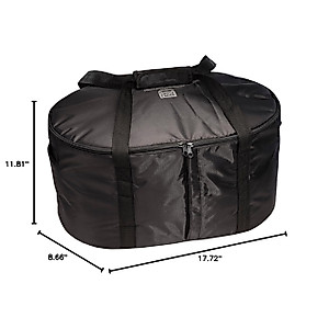 Hamilton Beach Portable Slow Cooker Travel Bag, Insulated Carrier Case for 4, 5, 6, 7 & 8 Quart Crock, Internal Mesh Net Holds Pot in Place, Compatible with Other Brands, Black (33002)