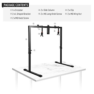 NEEWER Overhead Camera Mount Rig for Top Down Shots, Heavy Duty Steel Tabletop Mount Stand Multi Device Platform for Flat Lay Photography Lighting Cooking Drawing Crafts, For Desks≥3.3'/1m Long, ST100