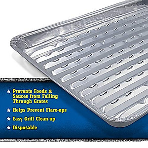 Kingsford Grilling Kingsford Fish and Veggie Aluminum Grill Liners | No More Food Falling Through Grill Grates | Kingsford Grill Accessories, BBQ Accessories | Non-Stick Disposable Grilling Liners