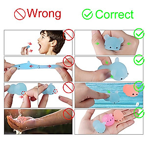 Outee 30 Pcs Mochi Animals Toys Glow in The Dark Mochi Toys Mini Stress Relief Toys Mochi Cat Relief Stress Toys Easter Gifts