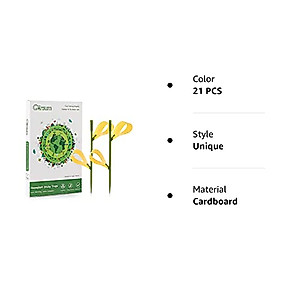 Garsum 21 Traps Sticky Houseplant Traps Gnat Yellow Insect Trap Indoor Fruit Fly Stakes Trap