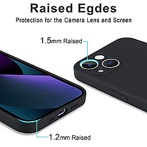 Tnarru iPhone 13 Case with Card Holder [Support Wireless Charging] Soft Liquid Silicon Case with Magsafe Full Camera Protective iPhone 13 Wallet Case Black