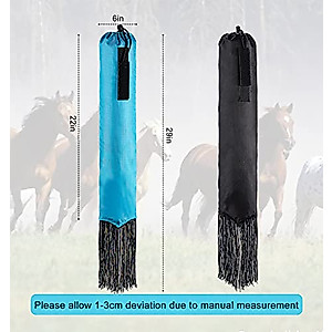 HYGMPDAS Horse Tail Bag - Tail Bag for Horses, Horse Tail Bag with Fringe, 2 PCS