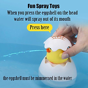 Baby Bath Toys Water Bathtub Pool Toys Fun Egg Hatching Easter Gifts for Toddlers (Yellow Duck)