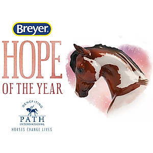 Breyer Horses Horse of The Year | Hope | Horse Toy | Special Edition - Benefiting Path International | 8" x 6" | Model #62123 Brown & White