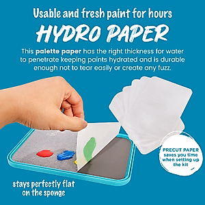 WetNDri Acrylic Paint Palette. Warhammer 40k Starter Set Stay Wet Palette for Miniatures. Paint Pallet, Miniature Painting Kit, 100 Palette Paper, 2 Paint Pallete Sponge, Warhammer 40k Miniatures