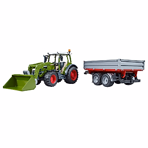 Bruder 02182 Fendt Vario 211 with frontloader and Tipping Trailer