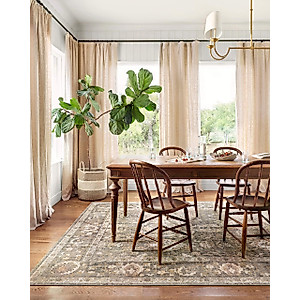 Loloi Chris Loves Julia x Rosemarie Collection ROE-01 Area Rug 7'-10" x 10' Sage/Blush Rectangular