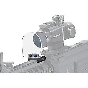Lancer Tactical Airsoft Foldable Lens Shield Rail Mounted Lens Protector Airsoft Dot Sight Reflex Scope Screen Protector- (Black)