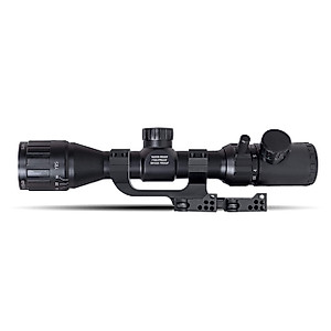 Monstrum 3-9x32 AO Rifle Scope with Illuminated Range Finder Reticle and Parallax Adjustment | ZR252 Quick Release Scope Mount | Bundle