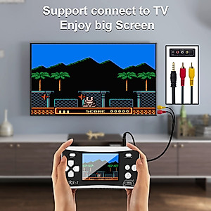 Handheld Games for Kids Adults 2.5" LCD Portable Retro Games Console Built in 162 Classic Electronic Video Games Player with TV Output - Travel Games for Birthday Xmas Gift (Black)