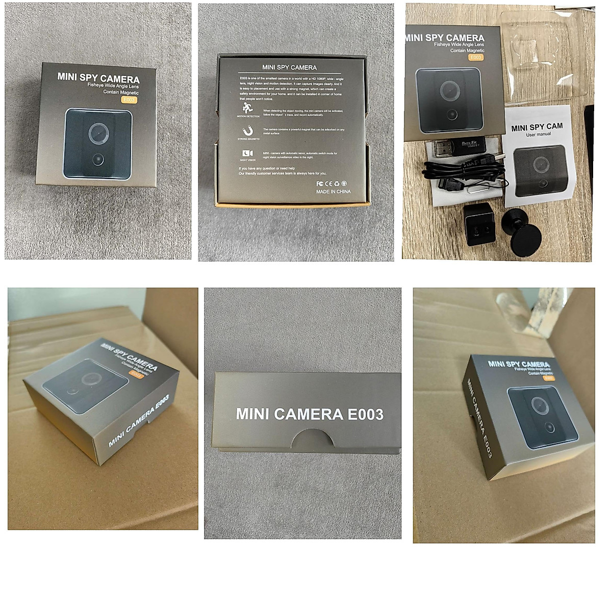 braosusner Wireless Mini Camera HD 1080P Portable Small Nanny Cam with Night Vision,Body Cam Surveillance Cameras for Home Security Indoor/Outdoor No WiFi Need No Audio