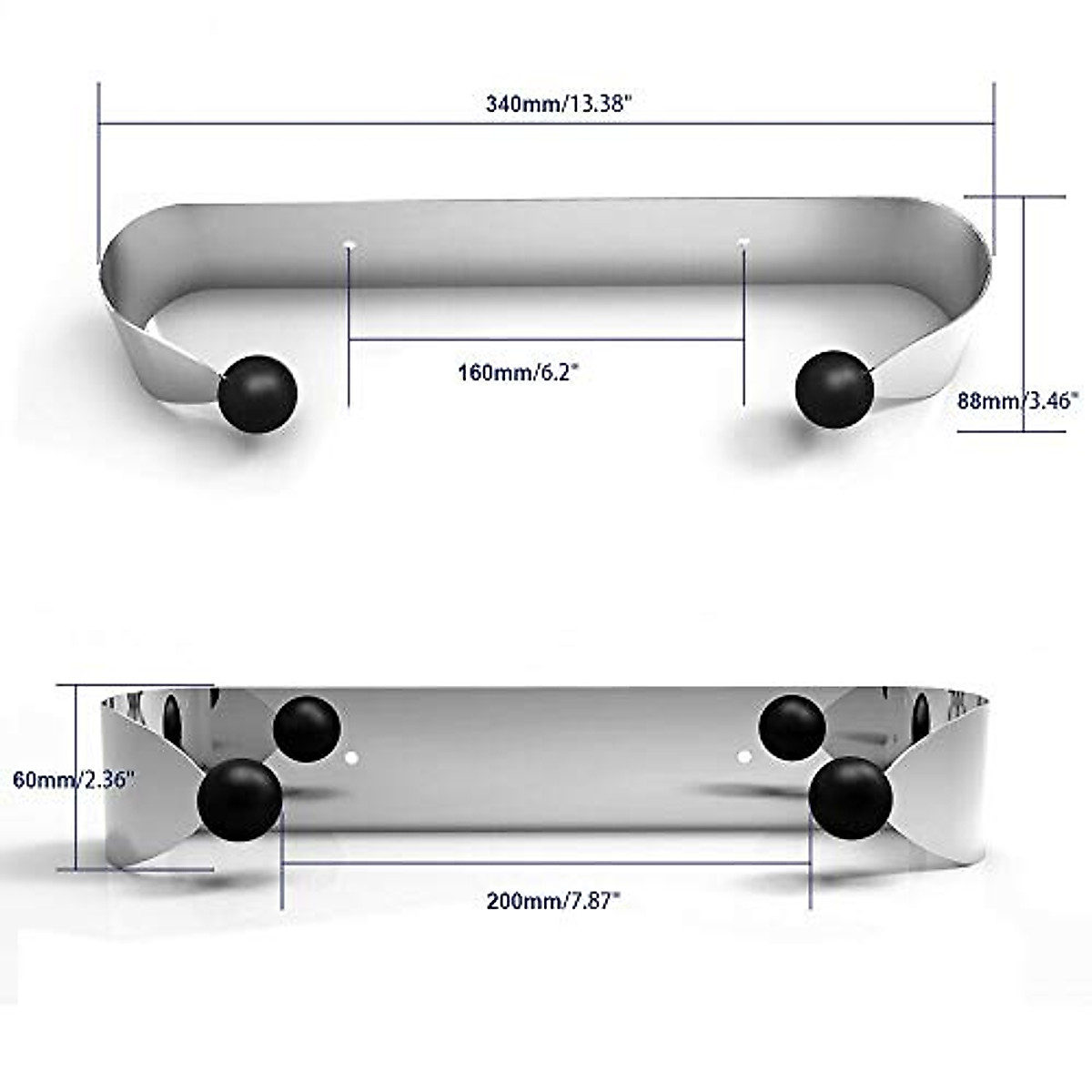 TSMST Paper Towel Holder Stainless Steel Under Cabinet/Wall-Mounted Paper Towel Rack for Kitchen, Bathroom, Easy to Install