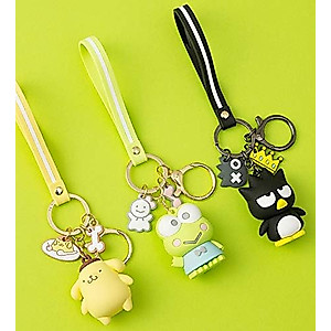 PaPiJoJo Cute Keychains for Women/Girls, Cinnamoroll Kawaii Anime Key Chain Accessories Wristlet Keychain for Backpack Handbag Car Keys