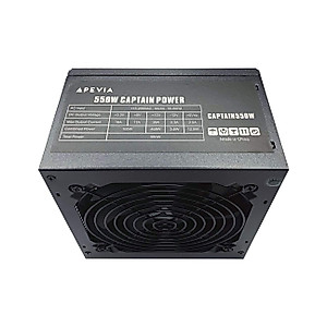 Apevia CAPTAIN550 ATX Power Supply with All Black Cables