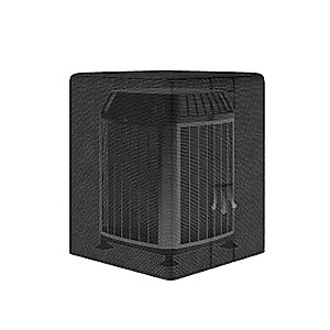 QEES Central Air Conditioner Cover AC Cover Mini Fridge Cover for Outdoor Protection - Water and Weather Resistant, Lightweight Material, for Outside Units Covers（L: 32x32x36）