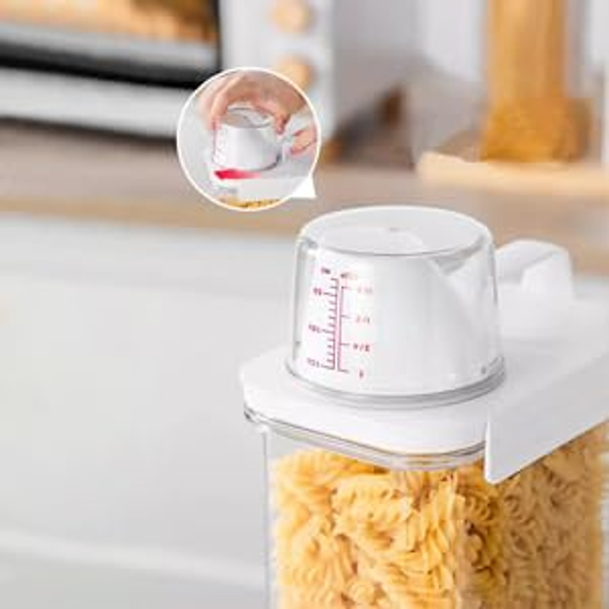 Pet Food Containers Storage Cereal Dispenser BPA Free 4PCS（4pots & 4lids） Dispenser Plastic Bin food Storage Containers With Lids Kitchen Organizers And Storage