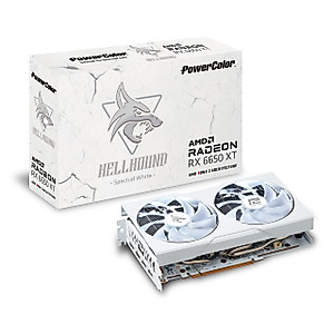 PowerColor Hellhound Spectral White AMD Radeon RX 6650 XT Graphics Card with 8GB GDDR6 Memory