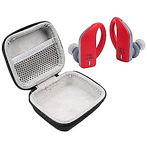 JBL Endurance Peak in-Ear Waterproof Sport Headphones Bundle with Plush Carry Case (Red)